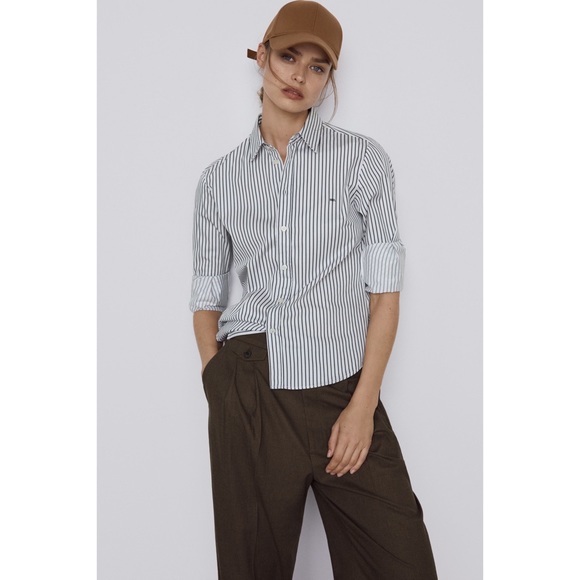 Zara | Pants & Jumpsuits | Zara Cropped Dad Pants | Poshmark